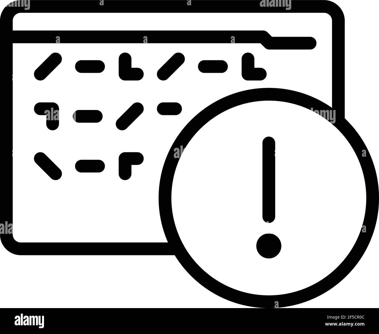 Warning cipher icon. Outline warning cipher vector icon for web design ...