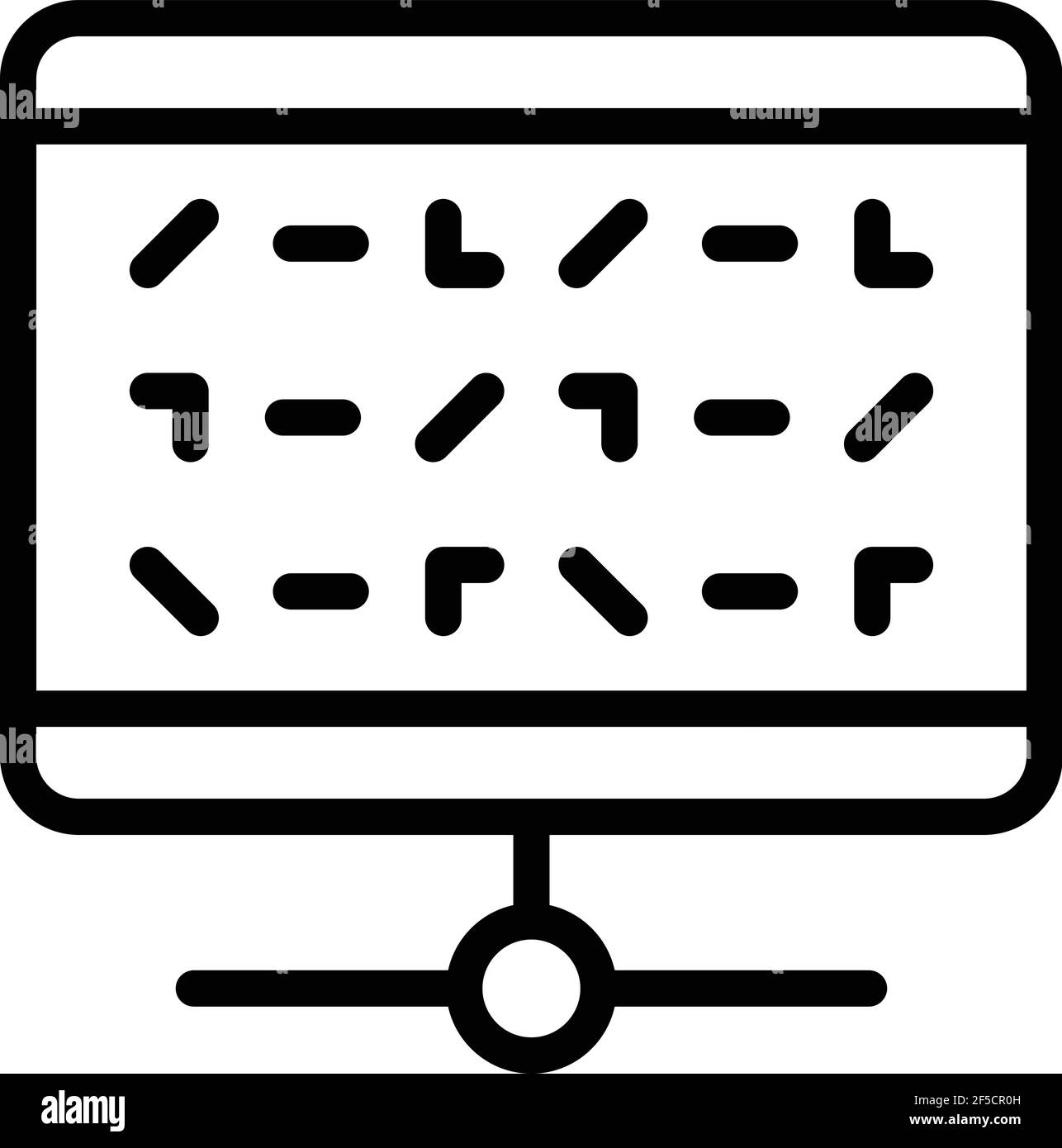 Cipher encryption icon. Outline cipher encryption vector icon for web ...