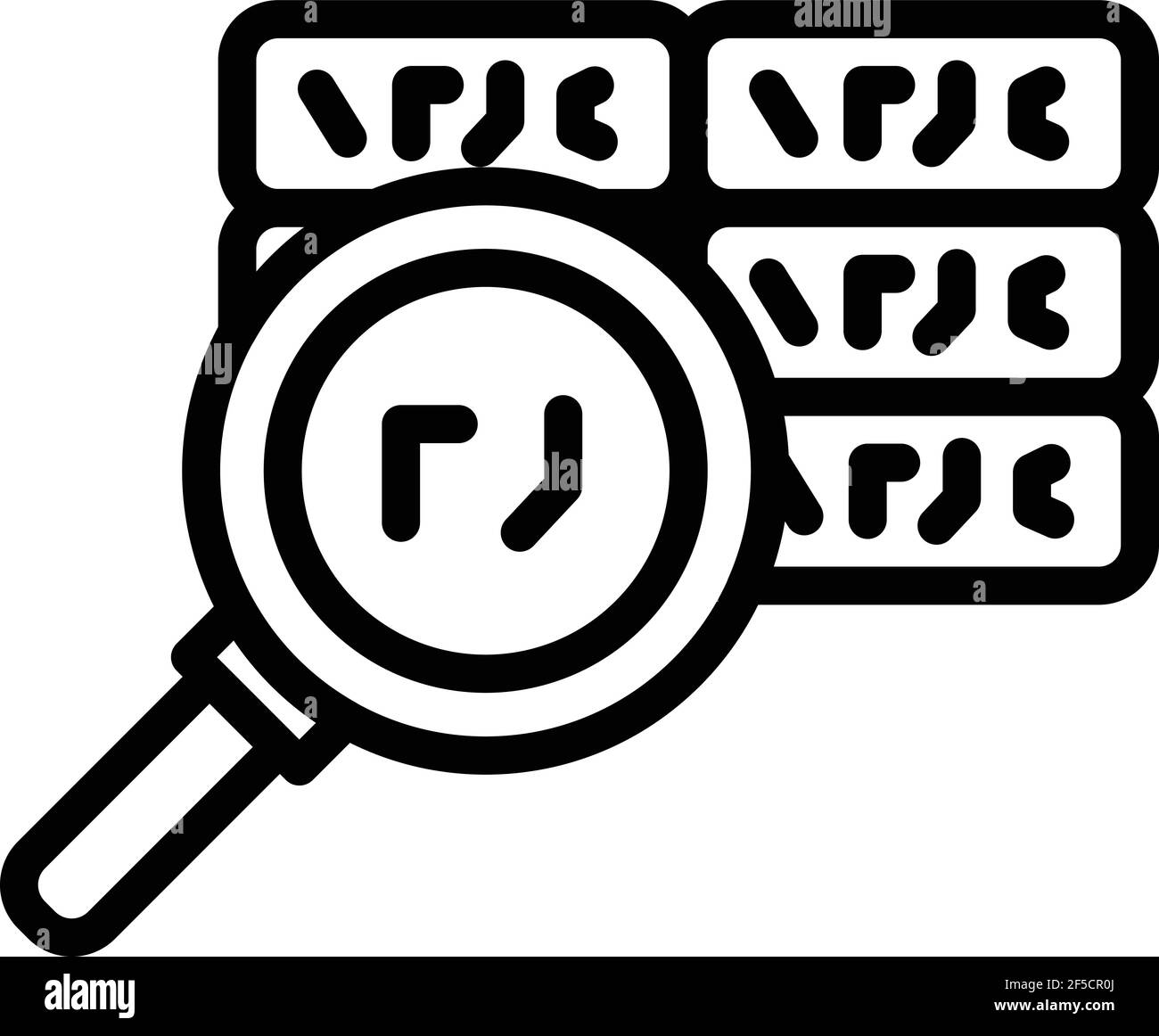 Magnifying cipher icon. Outline magnifying cipher vector icon for web ...