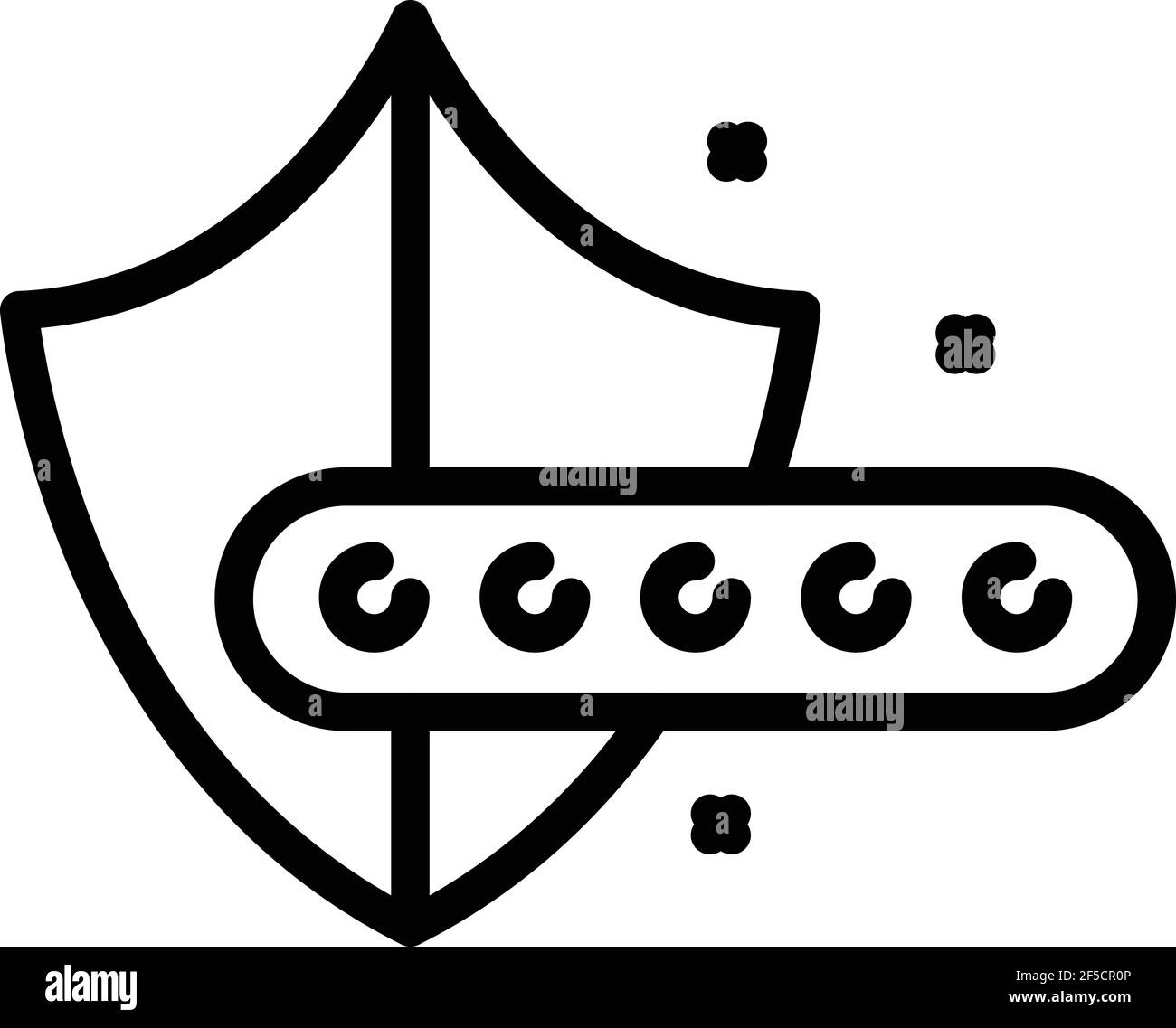 Shield safe cipher icon. Outline shield safe cipher vector icon for web ...