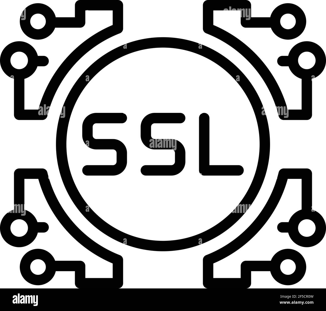 Ssl system icon. Outline ssl system vector icon for web design isolated ...