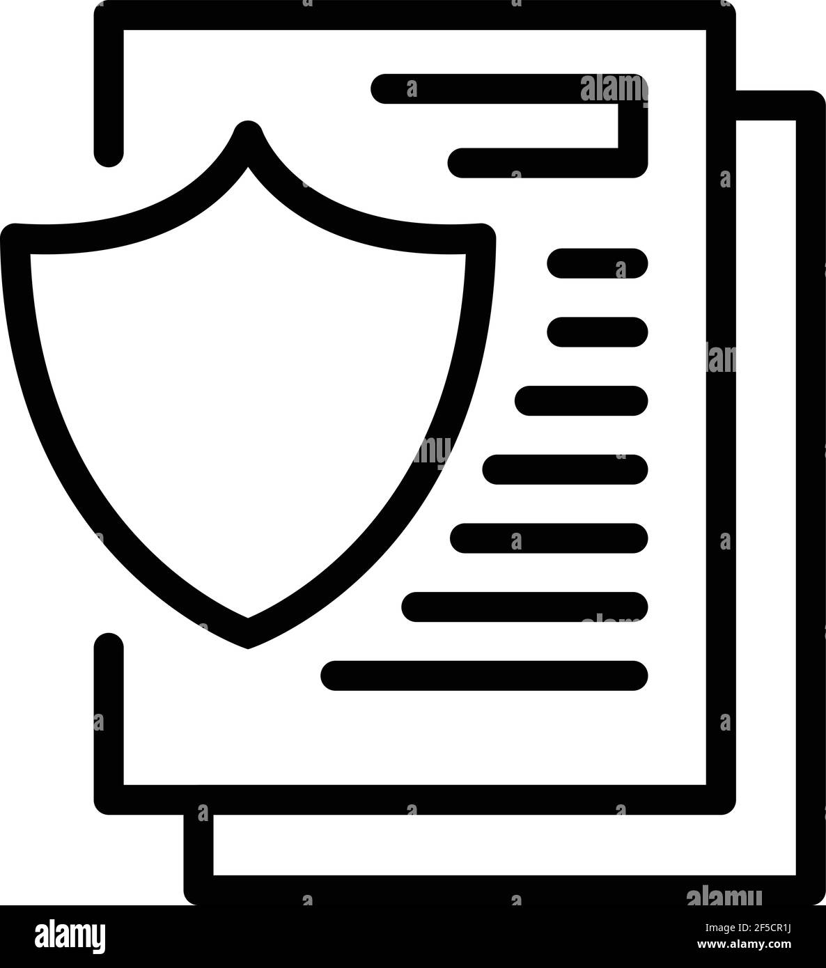 Secured files icon. Outline secured files vector icon for web design ...