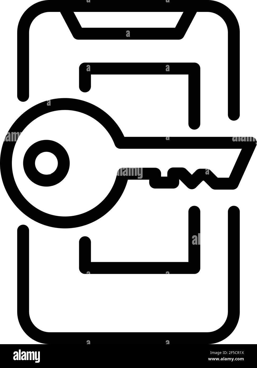 Phone cipher icon. Outline phone cipher vector icon for web design ...