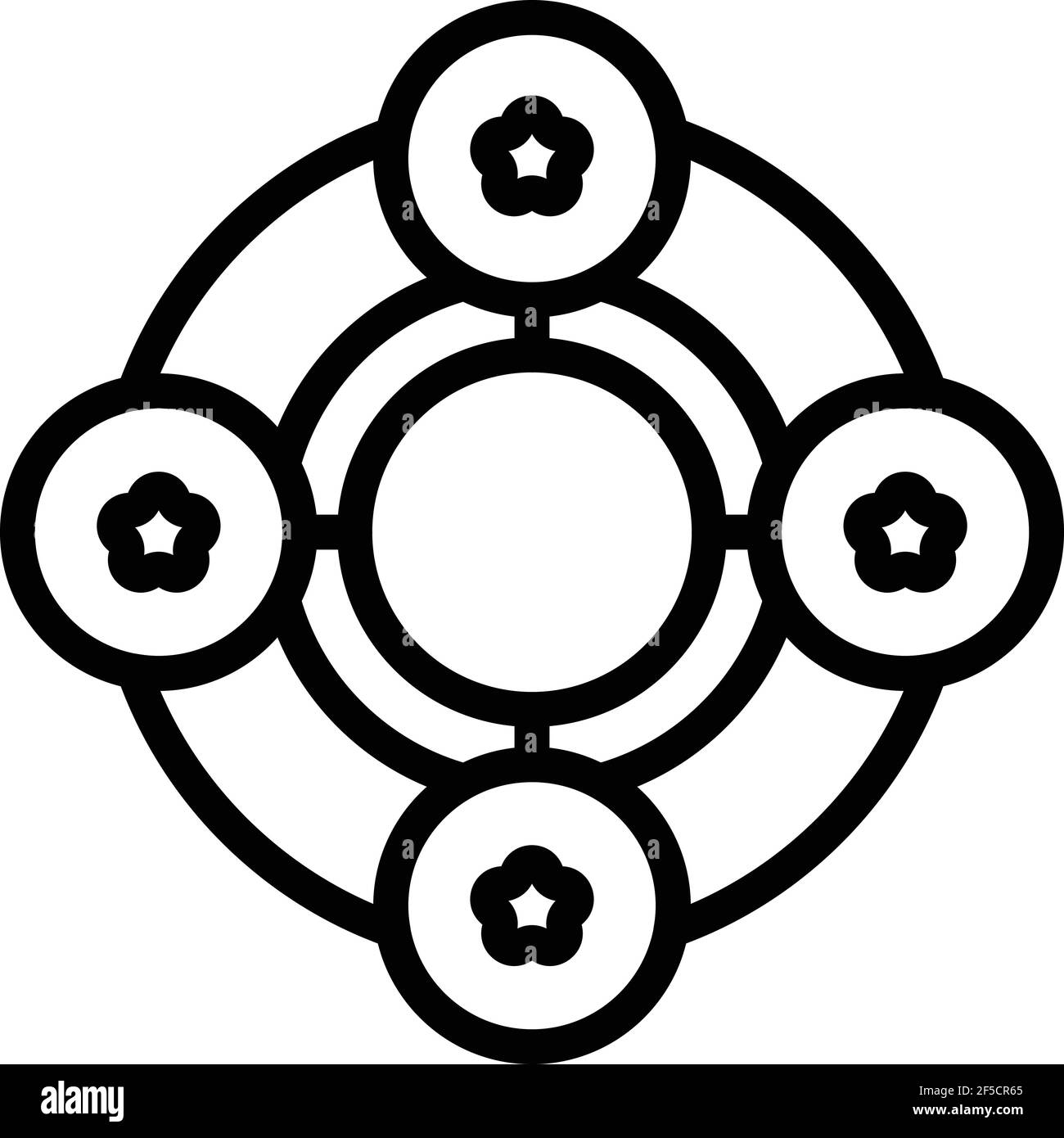 Round cipher icon. Outline round cipher vector icon for web design ...