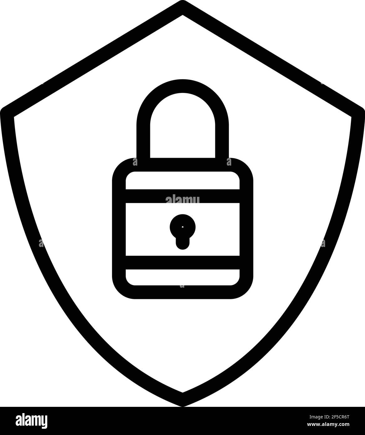 Shield cipher icon. Outline shield cipher vector icon for web design ...