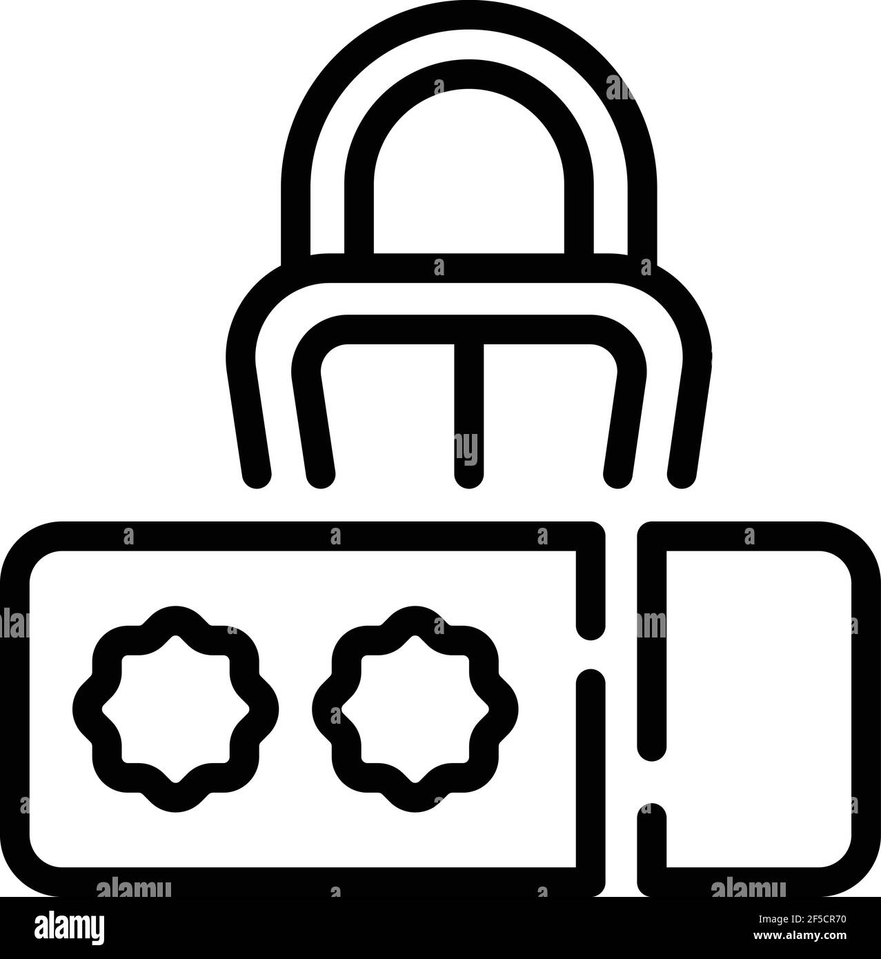 Secure Password Icon Outline Secure Password Vector Icon For Web