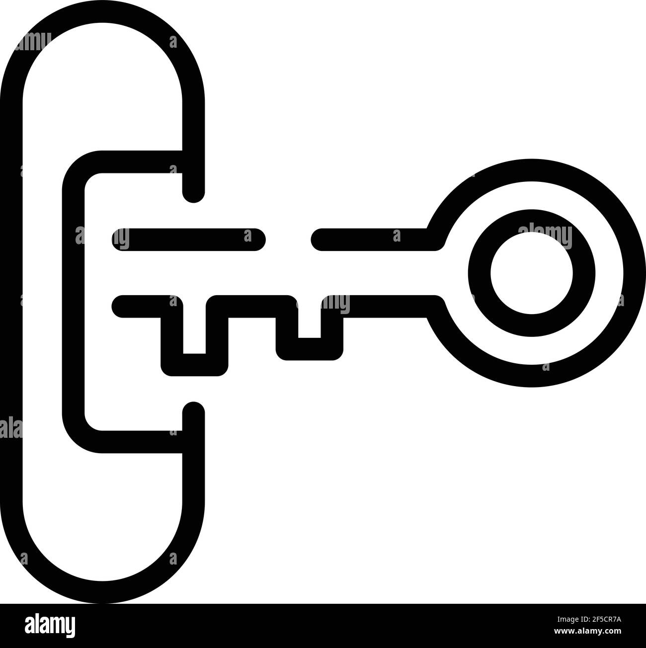 Password key icon. Outline password key vector icon for web design ...