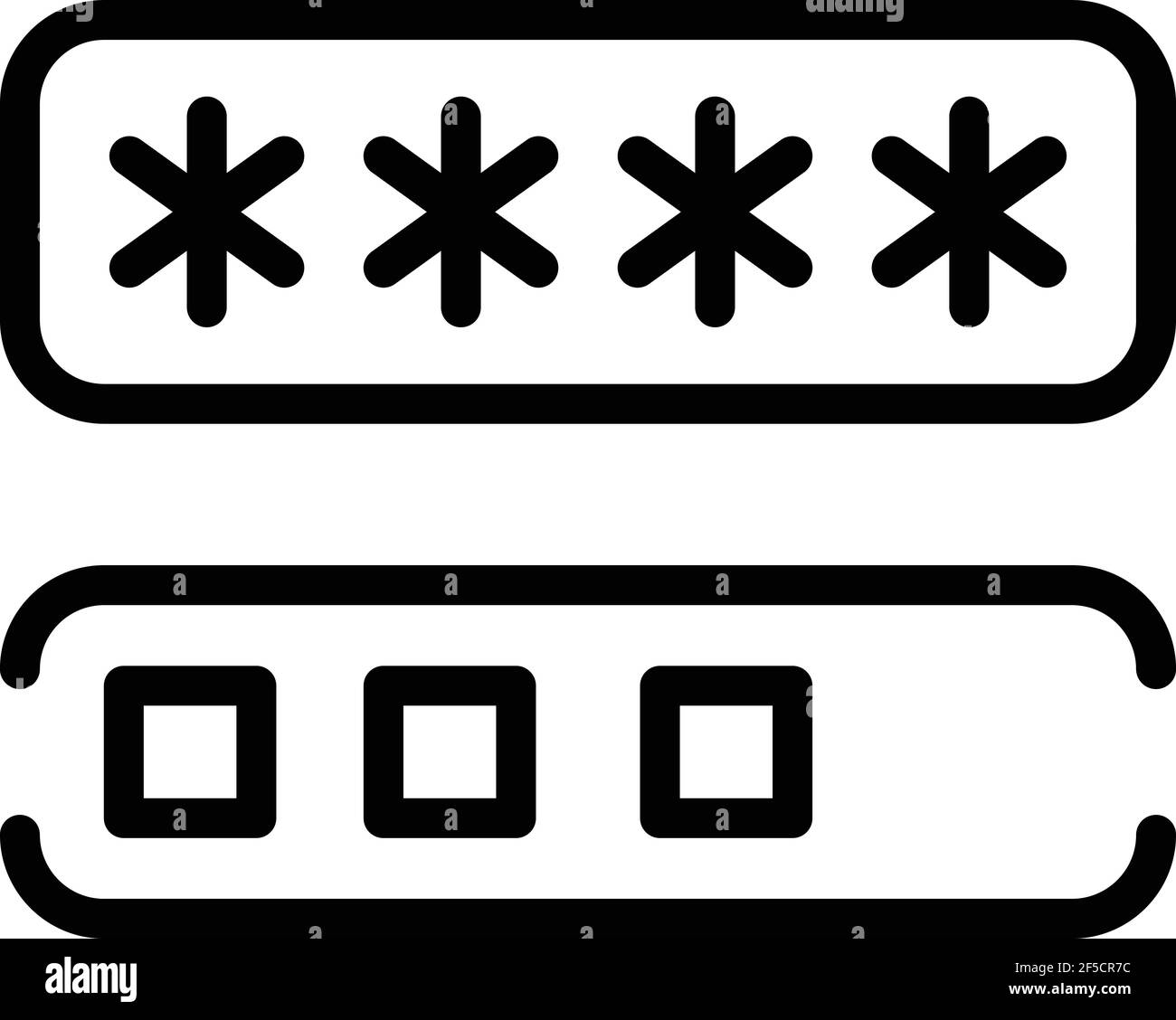 Privacy Password Icon Outline Privacy Password Vector Icon For Web Design Isolated On White