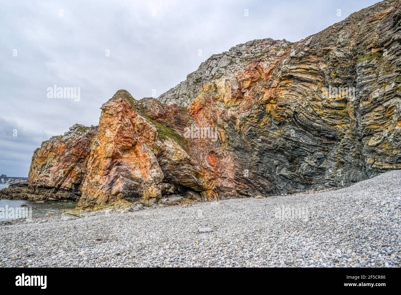 Rock formations, colorful rocks, geological formations off the coast of ...