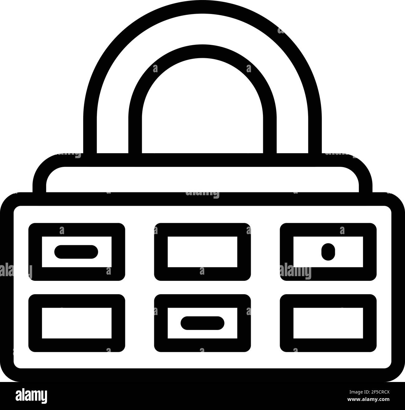 Guard cipher icon. Outline guard cipher vector icon for web design ...