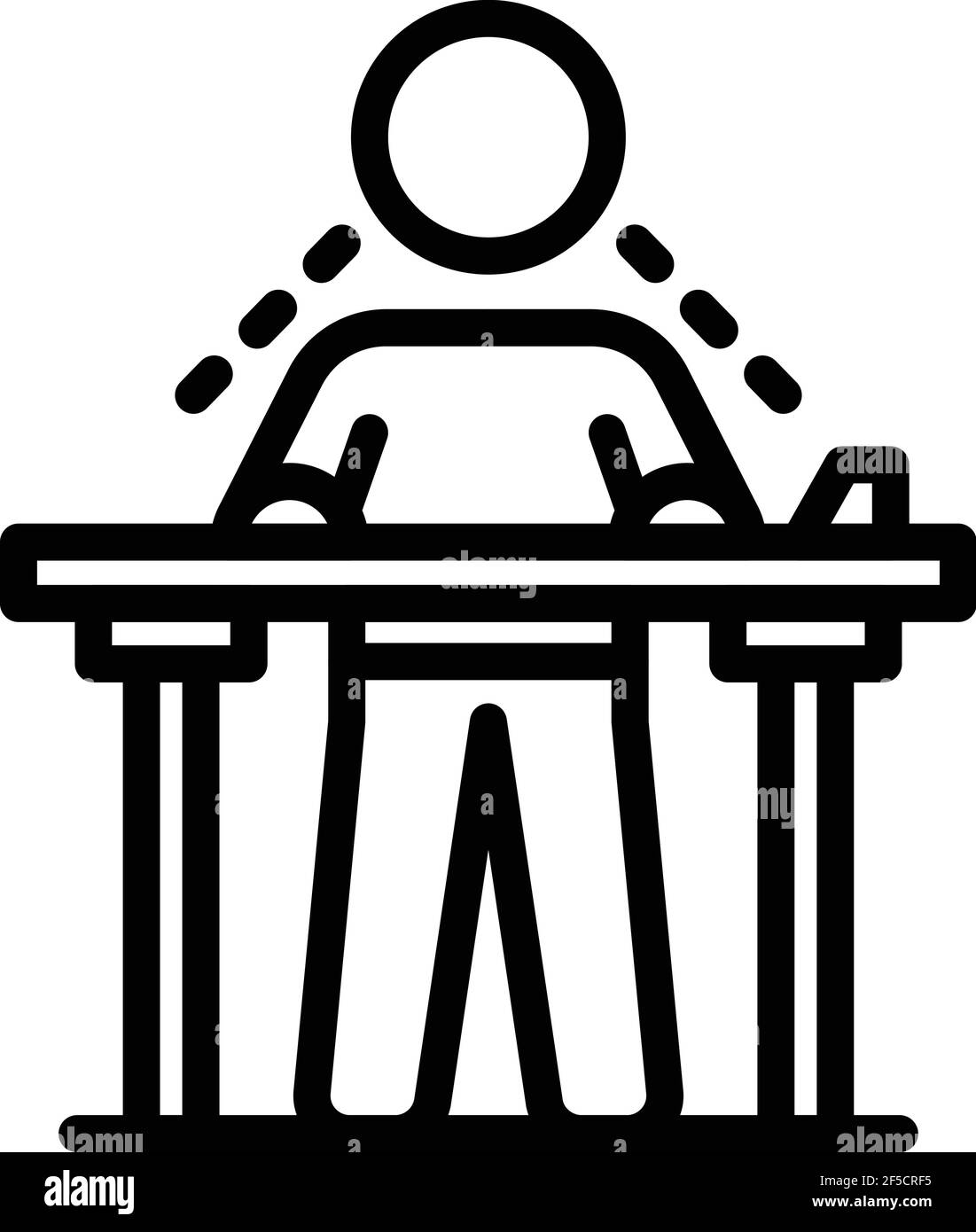 Ergonomic position icon. Outline ergonomic position vector icon for web ...