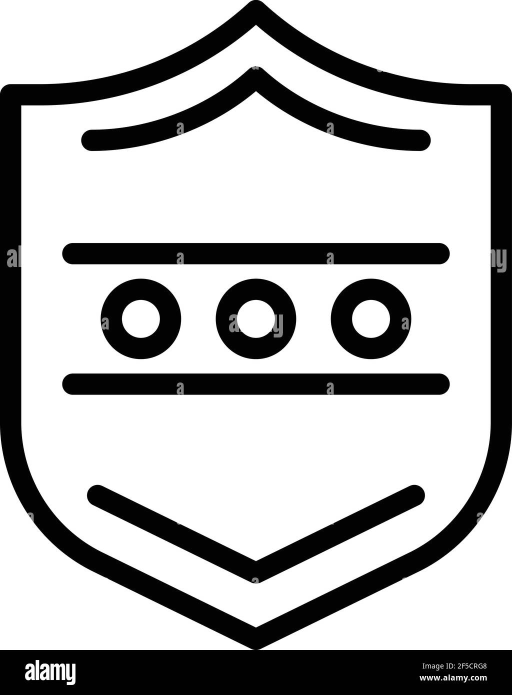 Shield password icon. Outline shield password vector icon for web ...