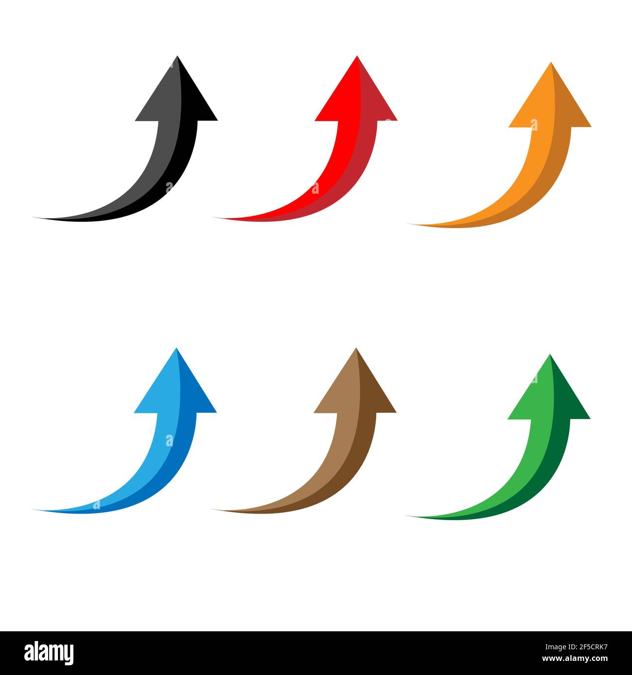 glossy arrows icon on white background. arrow icon. set of up arrows ...