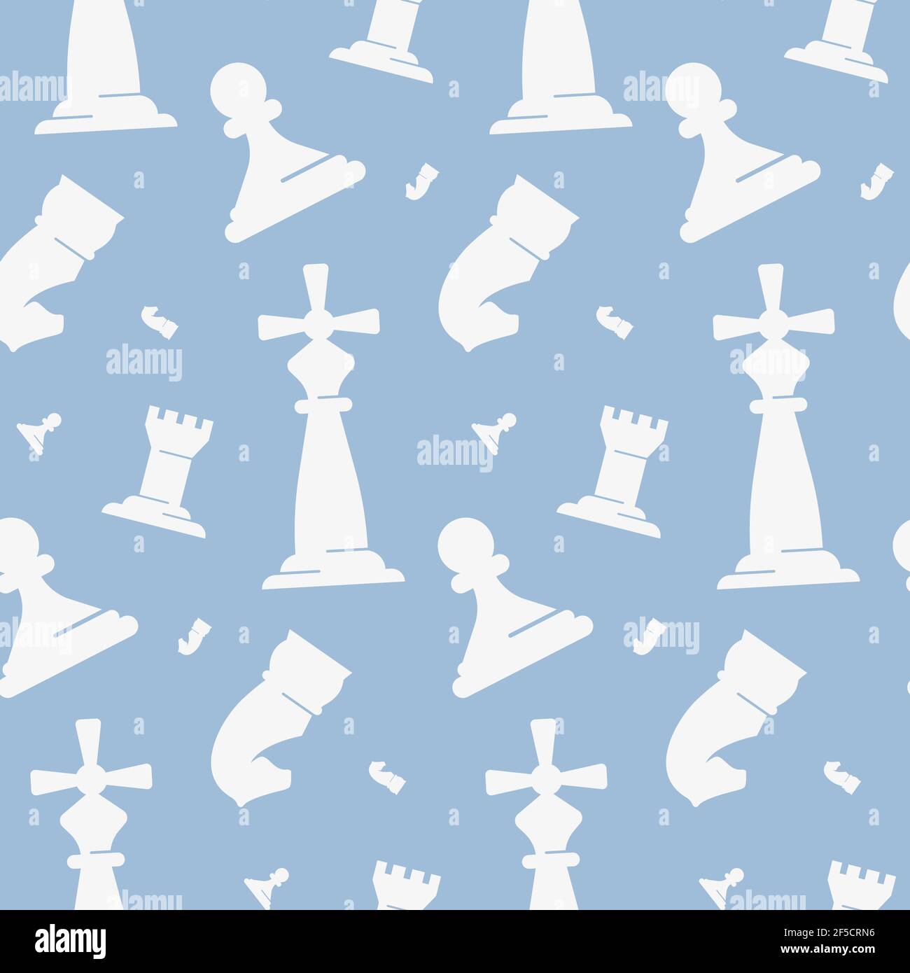Seamless pattern with white chess pieces. Texture with chess elements ...