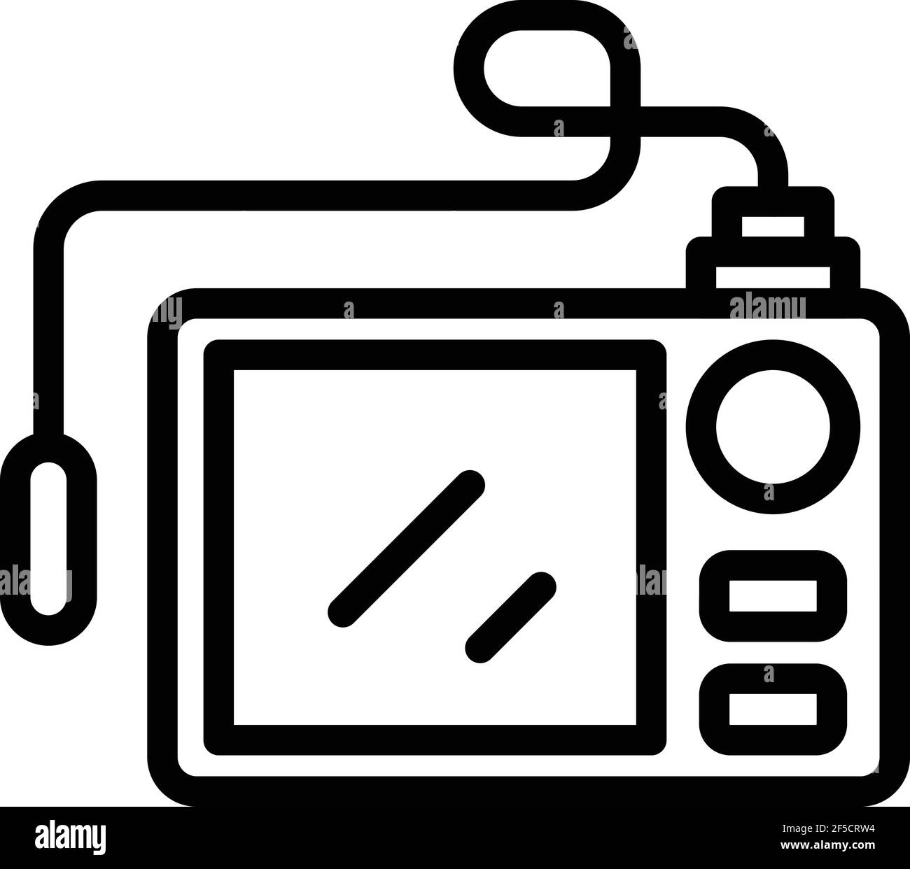 Endoscope icon. Outline endoscope vector icon for web design isolated ...