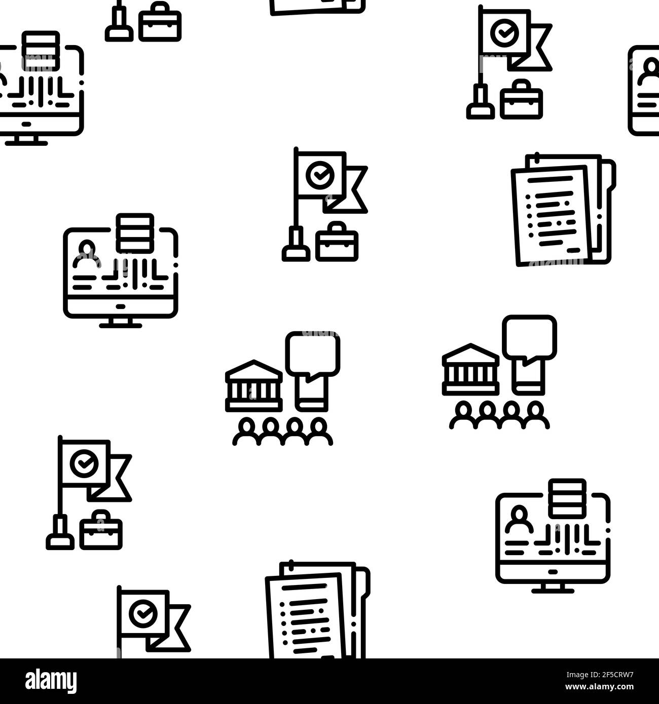 Policies Data Process Seamless Pattern Vector Stock Vector Image & Art ...