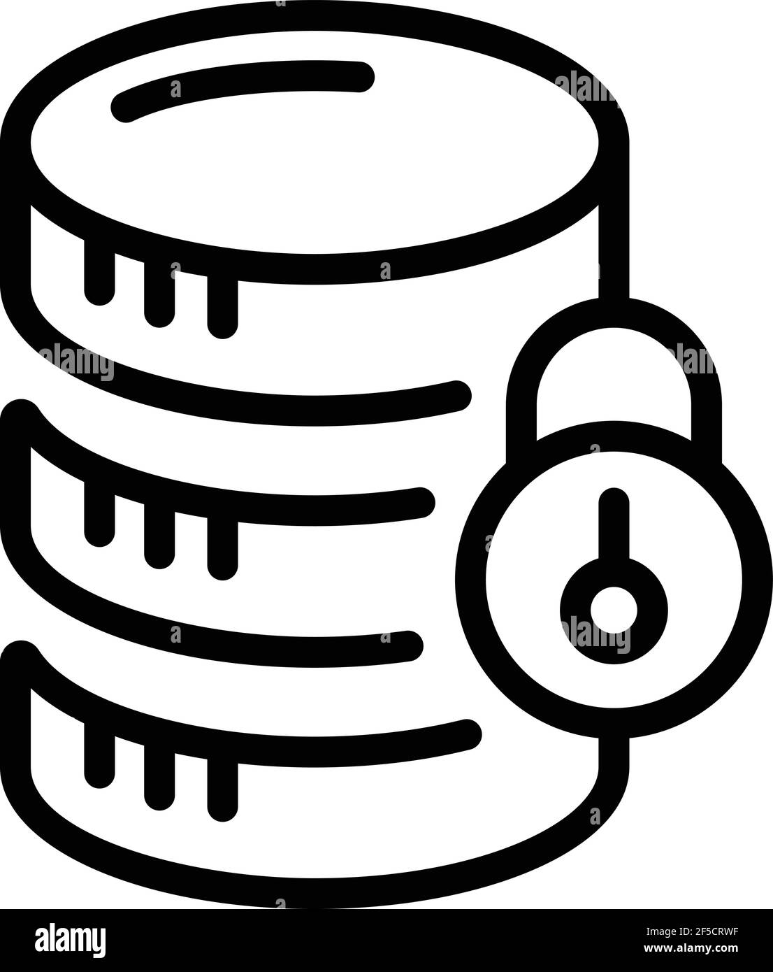 Internet web locked icon. Outline internet web locked vector icon for ...