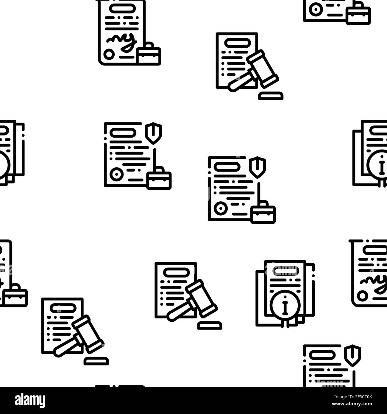 Policies Data Process Seamless Pattern Vector Stock Vector Image & Art ...