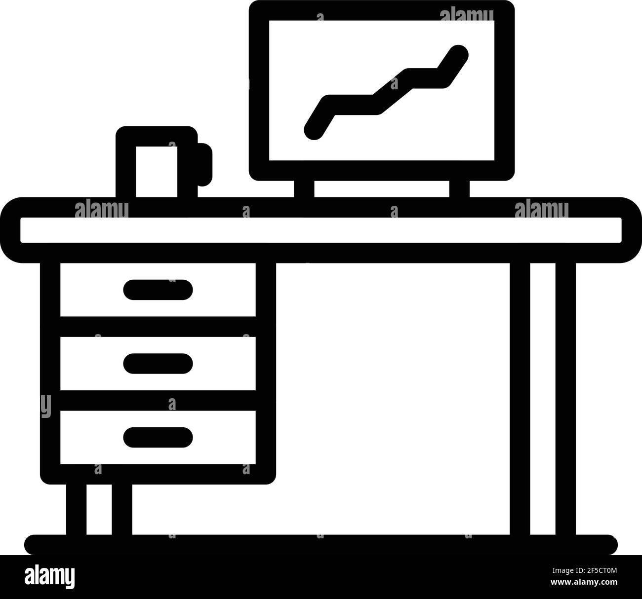 Organized workplace icon. Outline organized workplace vector icon for ...