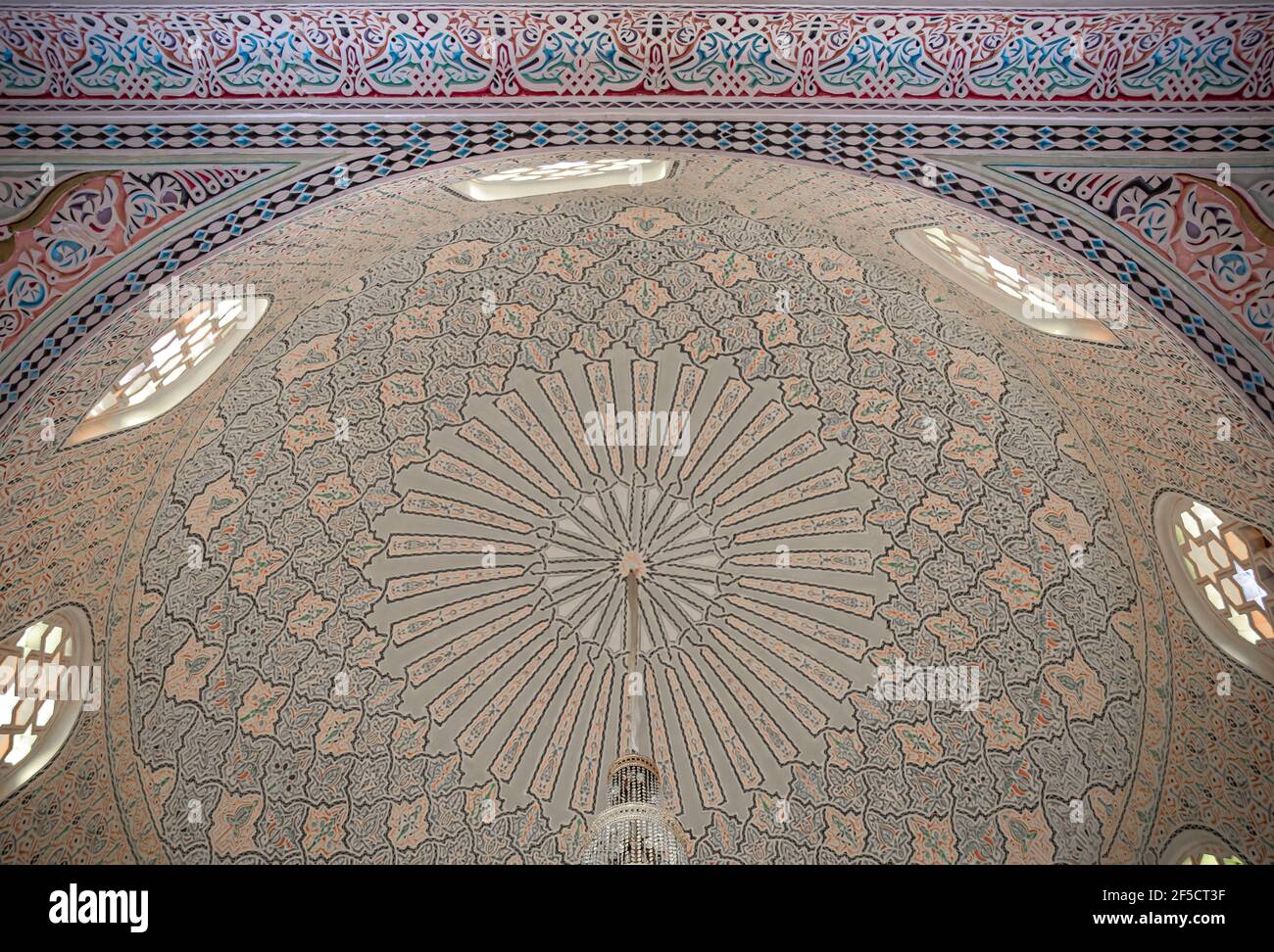 Beautiful ceiling in a muslim mosque, islamic traditional islamic ...