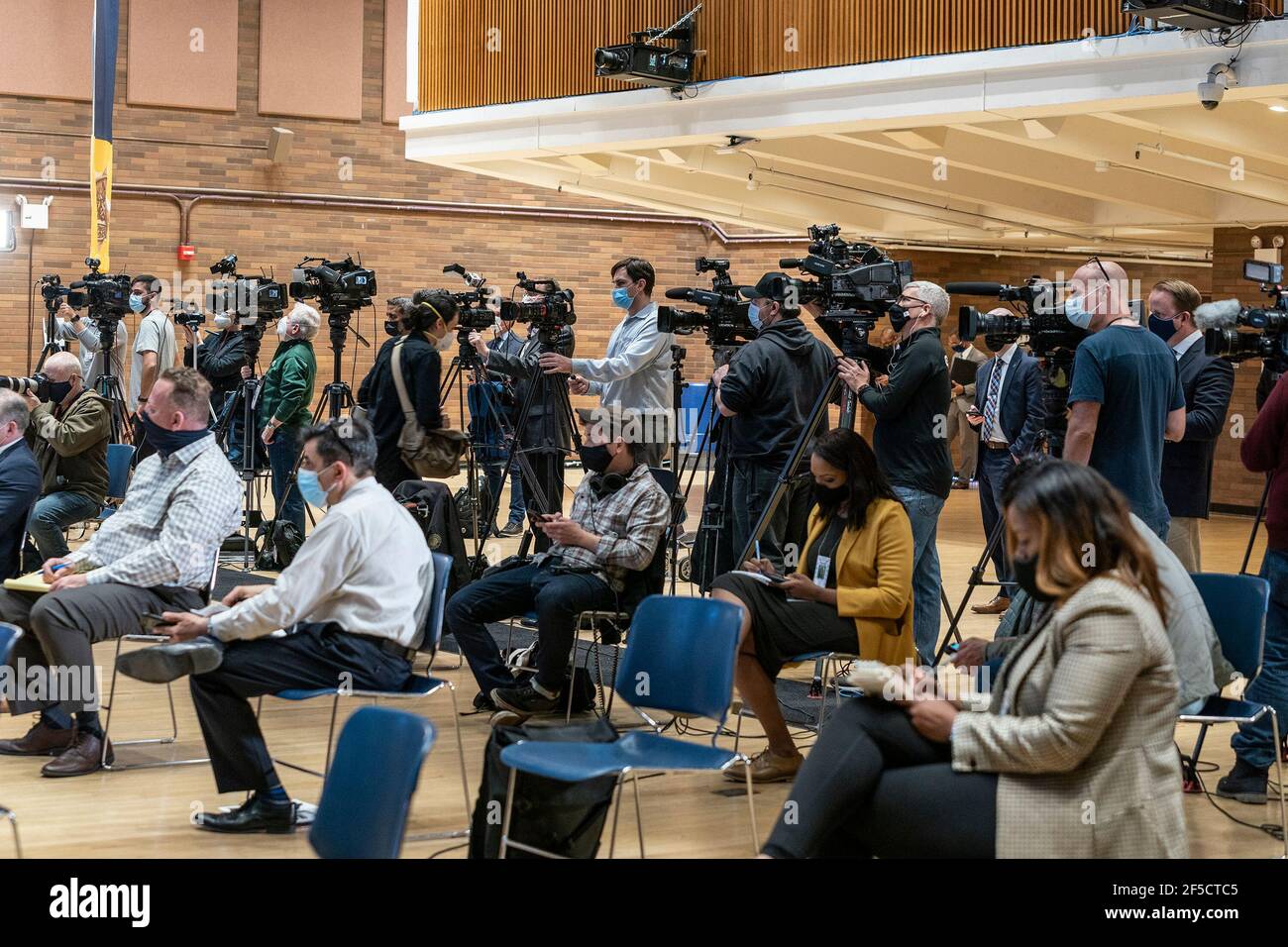 NYPD press briefing at One Police Plaza in New York on March 25, 2021 ...