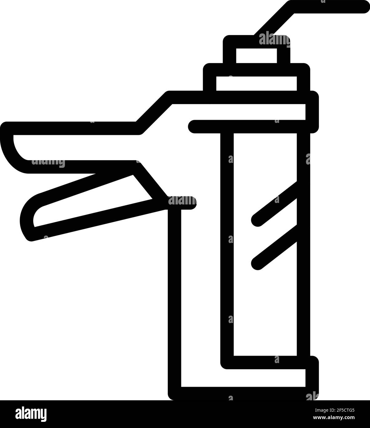 Repair caulk gun icon. Outline repair caulk gun vector icon for web ...