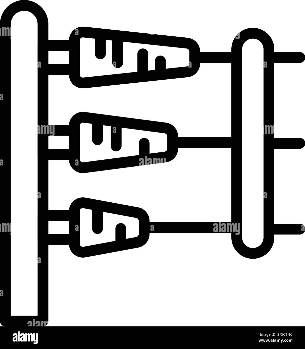 Loom textile icon. Outline loom textile vector icon for web design ...