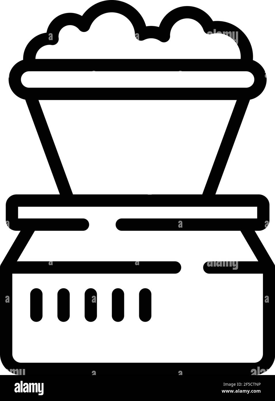 Cotton processing icon. Outline cotton processing vector icon for web ...