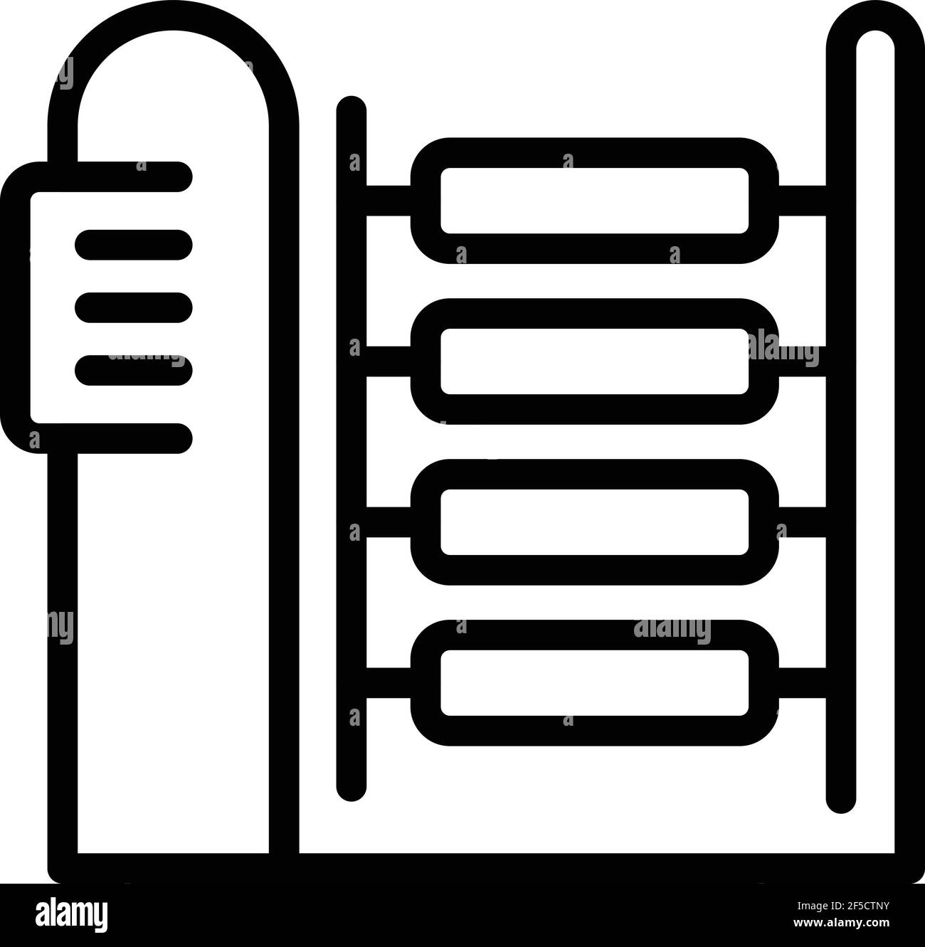 Textile machinery icon. Outline textile machinery vector icon for web ...