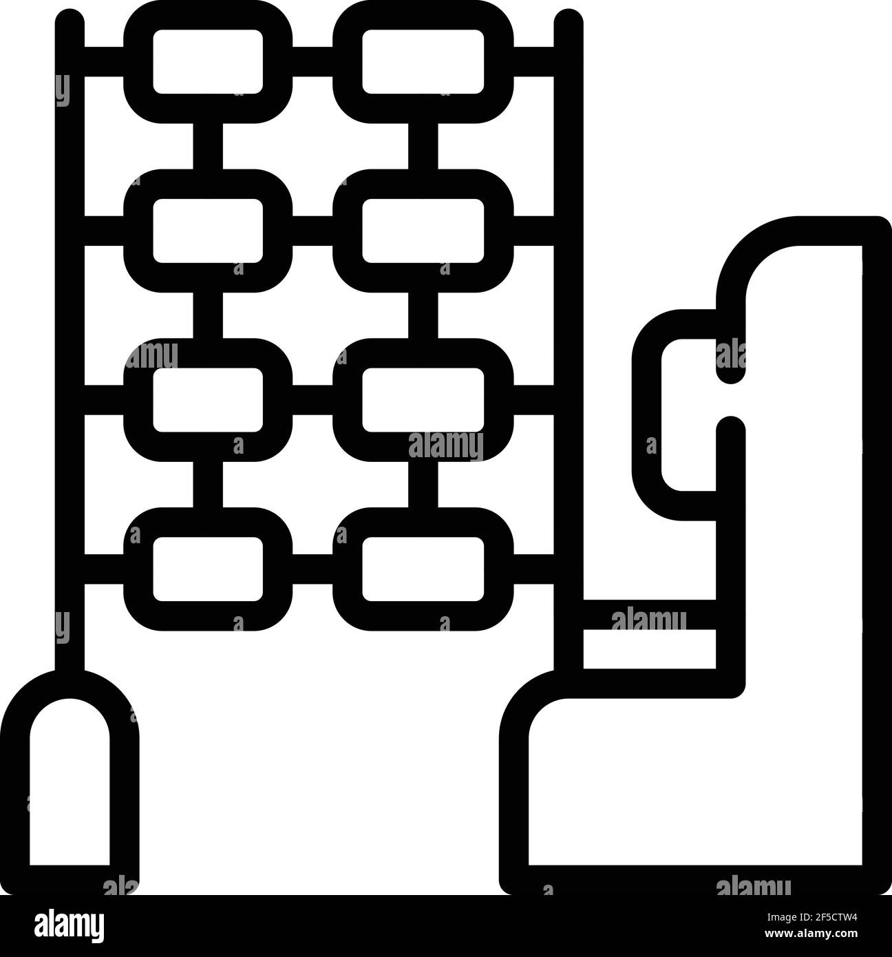 Textile mill icon. Outline textile mill vector icon for web design ...