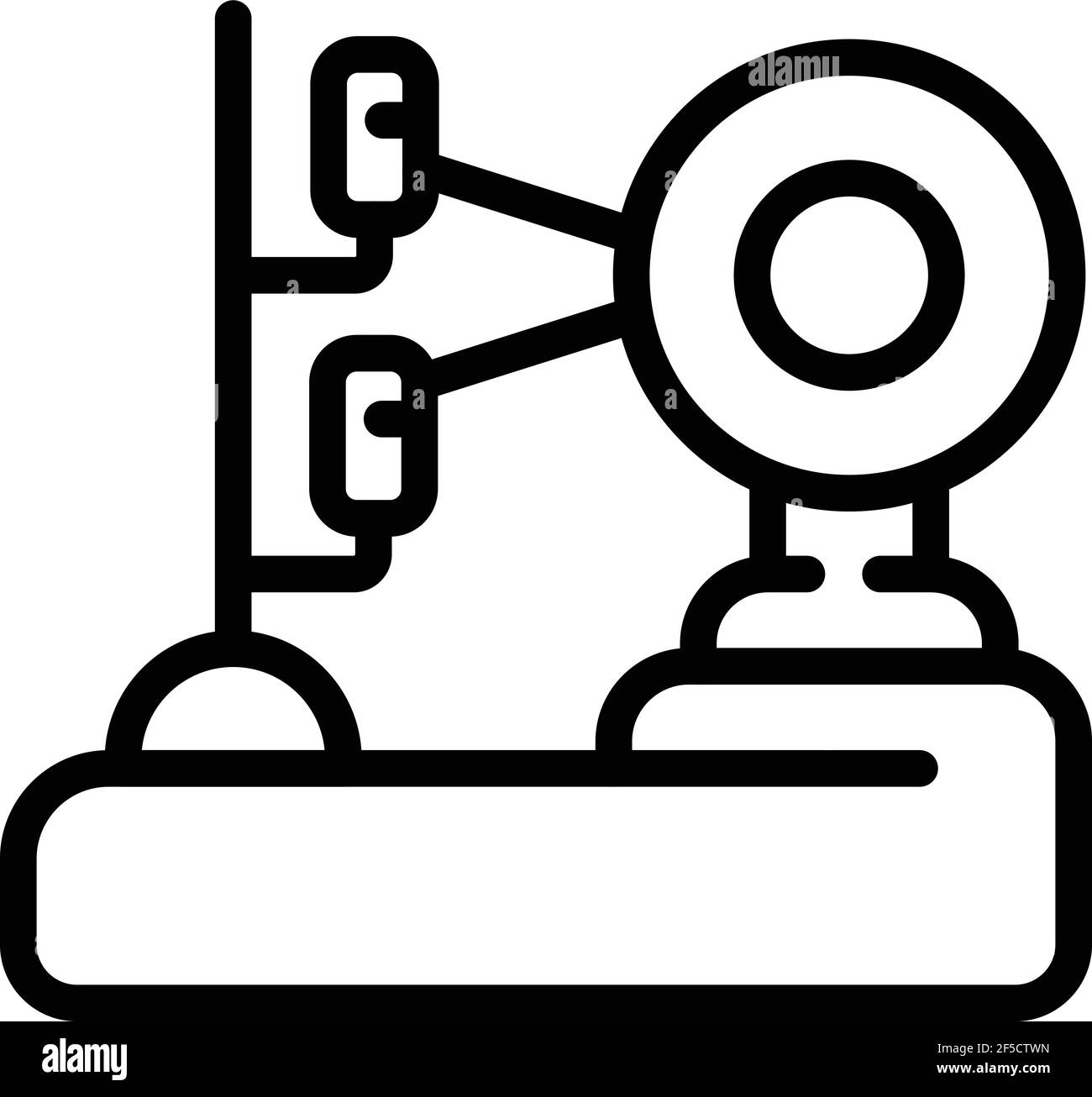 Material production icon. Outline material production vector icon for ...