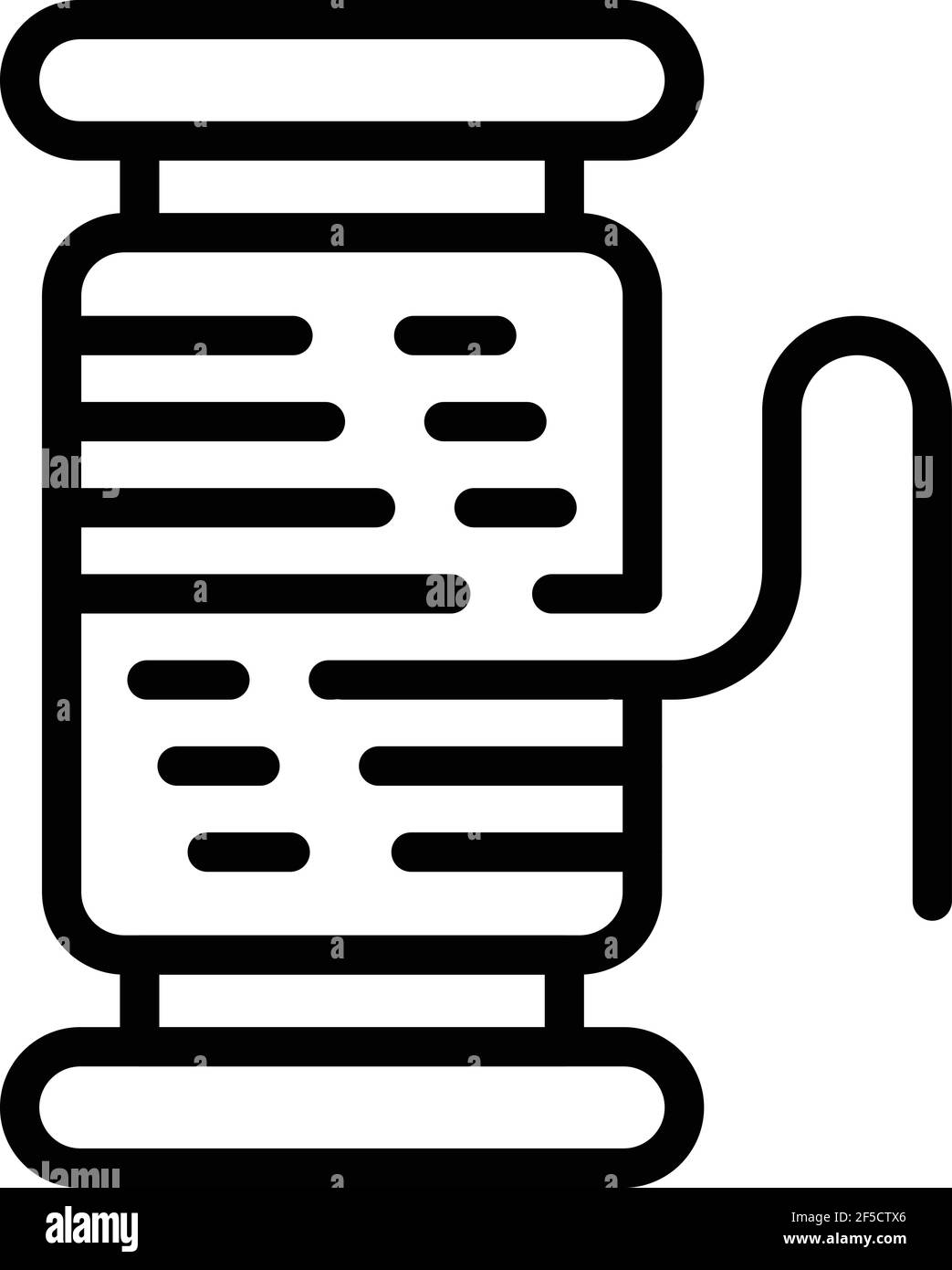 Spool icon. Outline spool vector icon for web design isolated on white ...