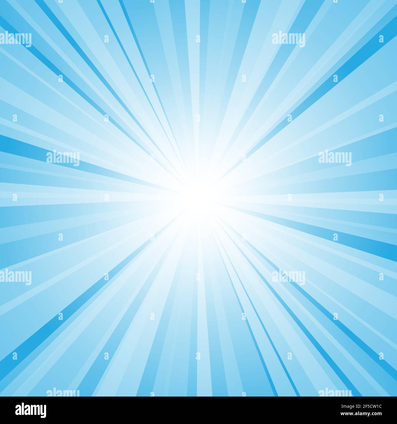 Abstract blue background with sun ray. Summer vector illustration for ...