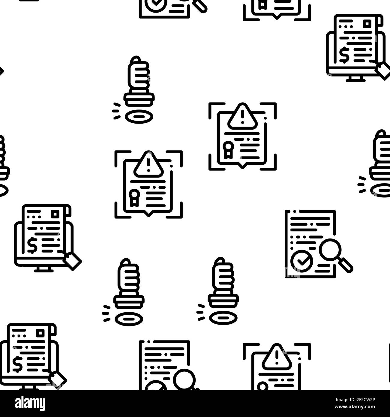 License Certificate Seamless Pattern Vector Stock Vector Image & Art ...