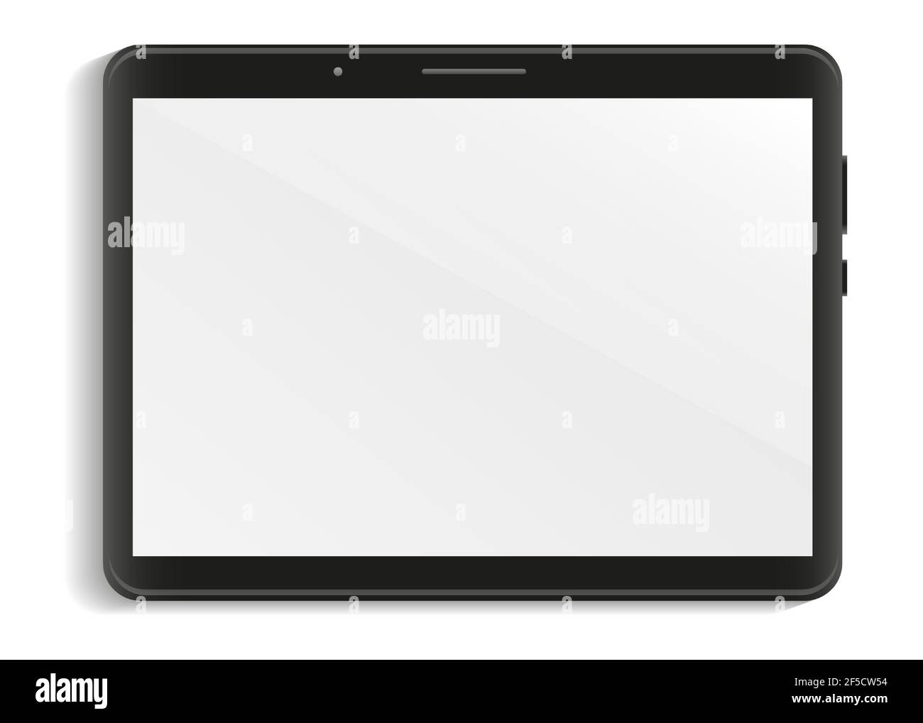 Modern realistic tablet with blank touch screen for background. Vector ...