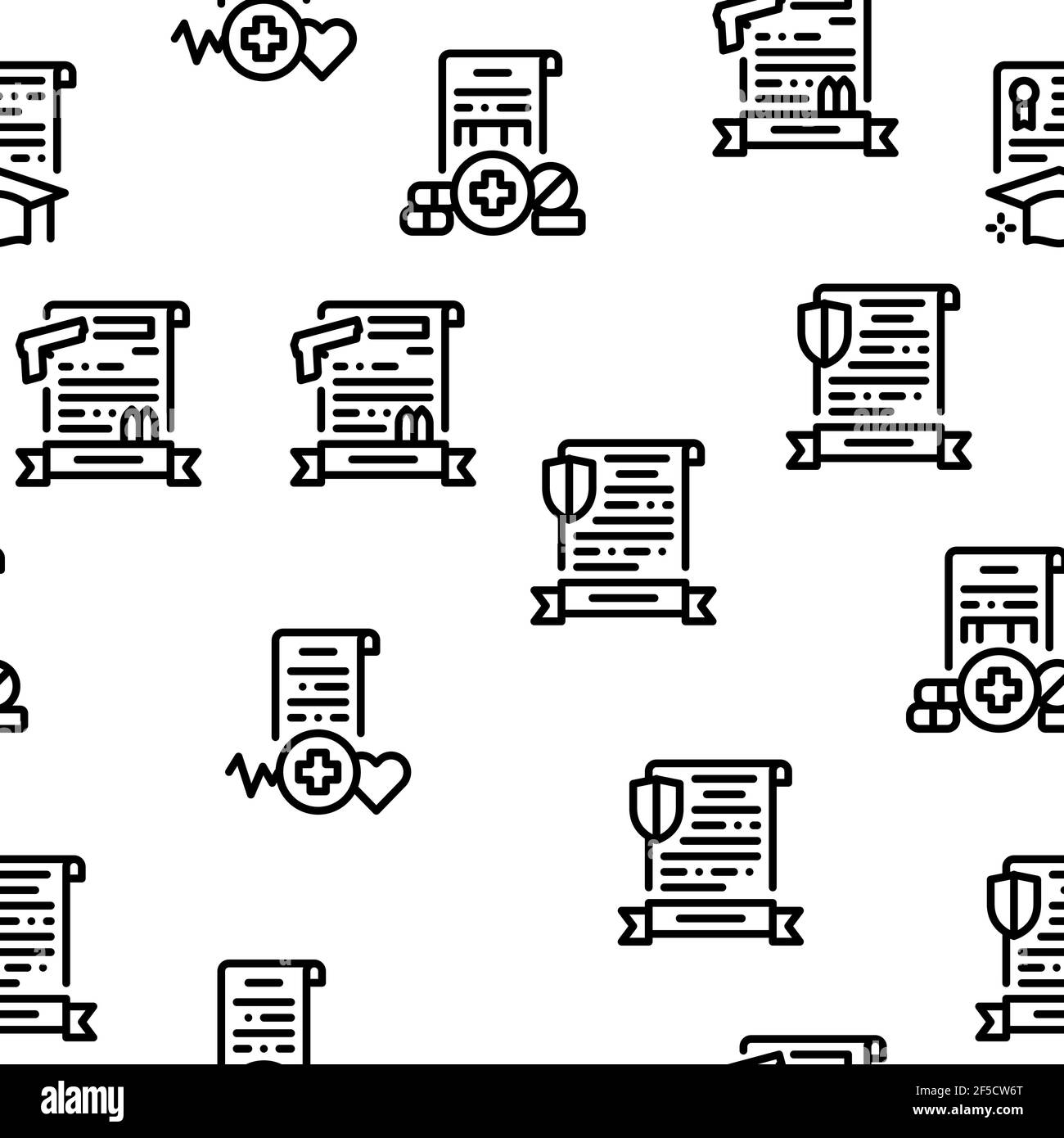 License Certificate Seamless Pattern Vector Stock Vector Image & Art ...