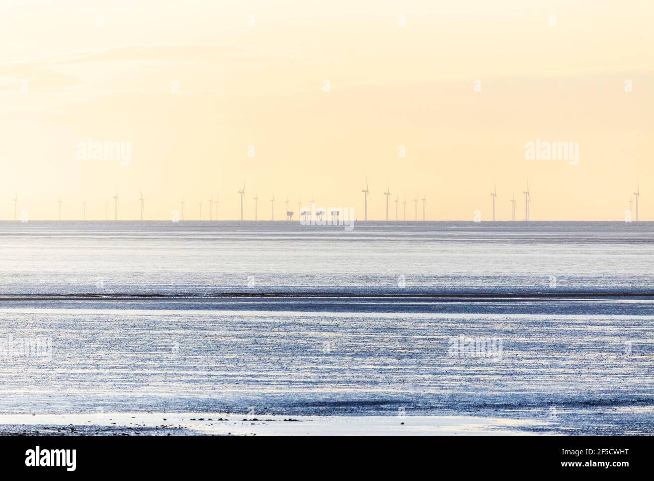Red Sands Fort and Wind Turbines Forming Part of London Array Wind Farm ...