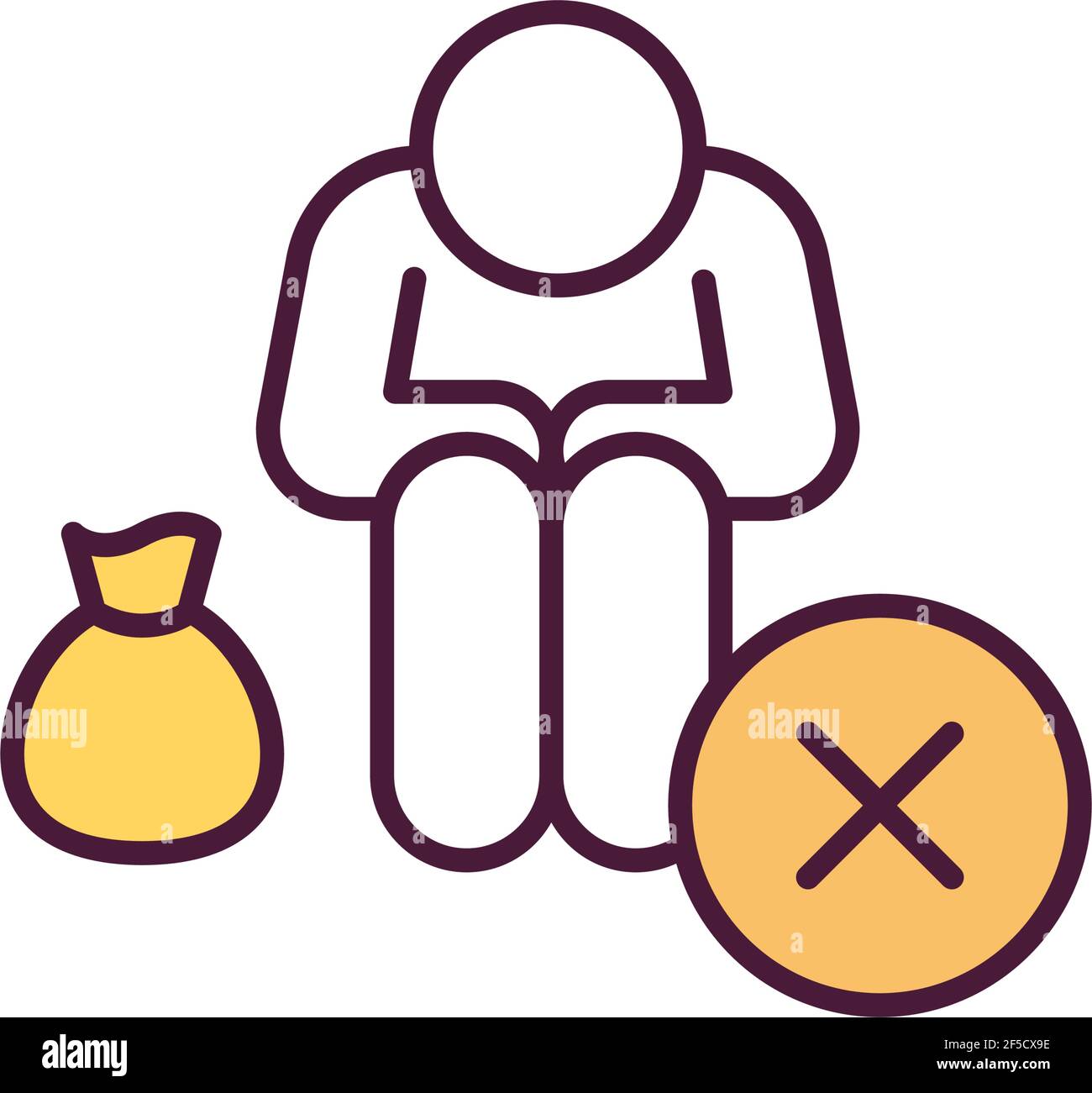 Poor person line art hi-res stock photography and images - Alamy