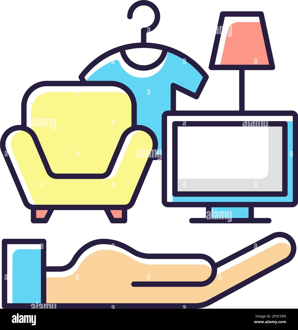 Possessions insurance RGB color icon Stock Vector Image & Art - Alamy