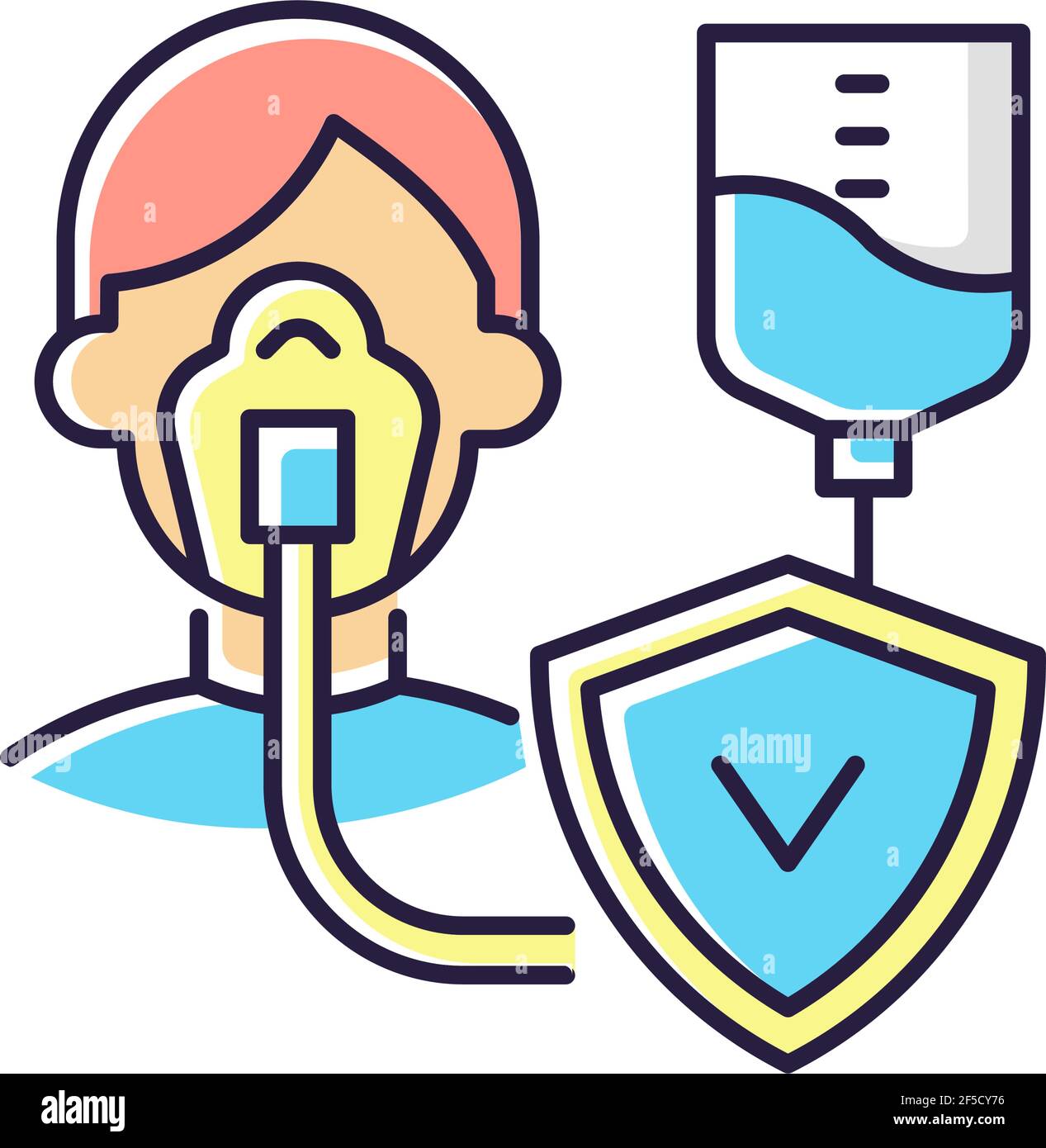 Critical illness insurance RGB color icon Stock Vector Image & Art - Alamy