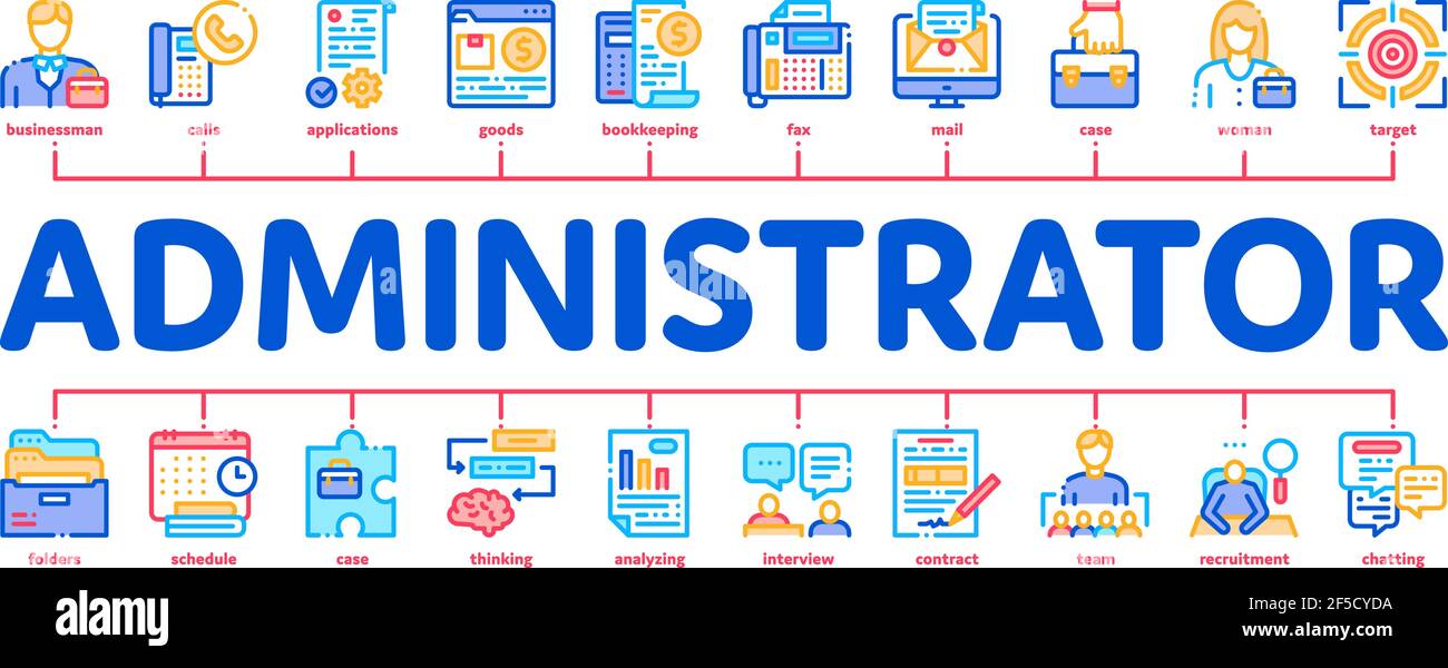 Administrator Business Minimal Infographic Banner Vector Stock Vector ...