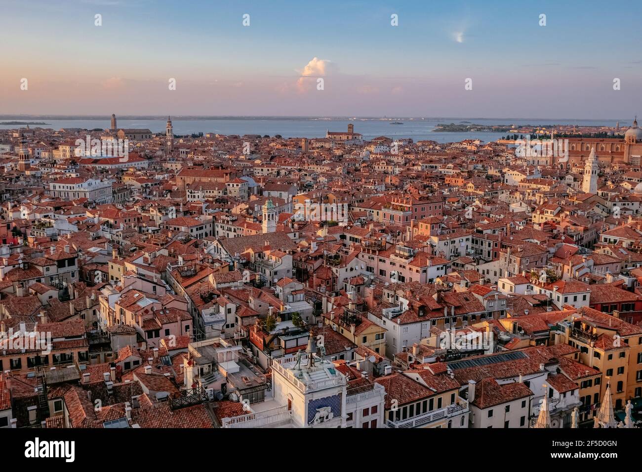 Aerial Panoramic View of Venice and the Lagoon from the top of ...