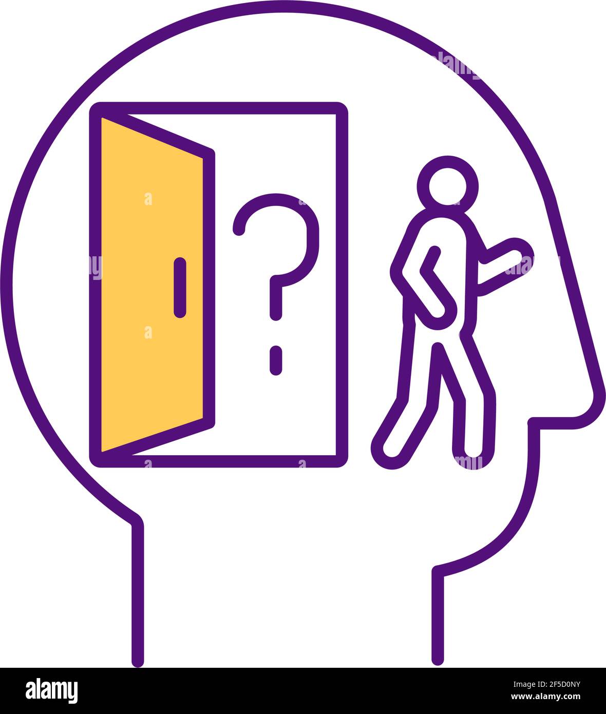 Creating psychological distance RGB color icon Stock Vector Image & Art ...