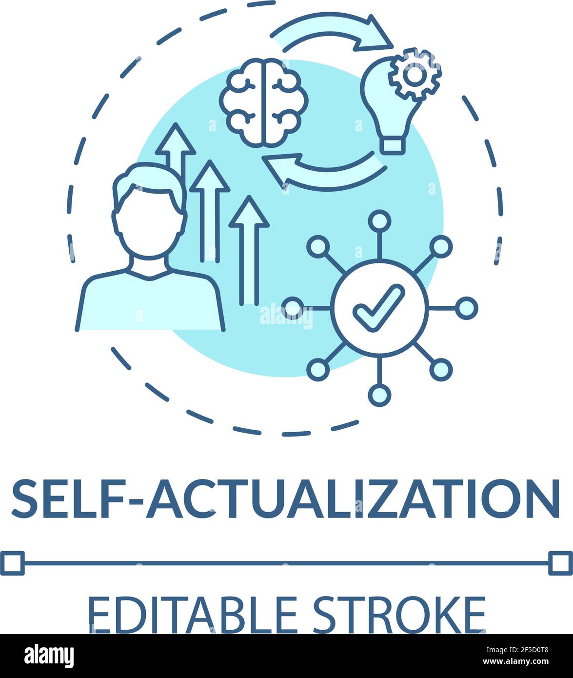 Self actualization line icon Cut Out Stock Images & Pictures - Alamy