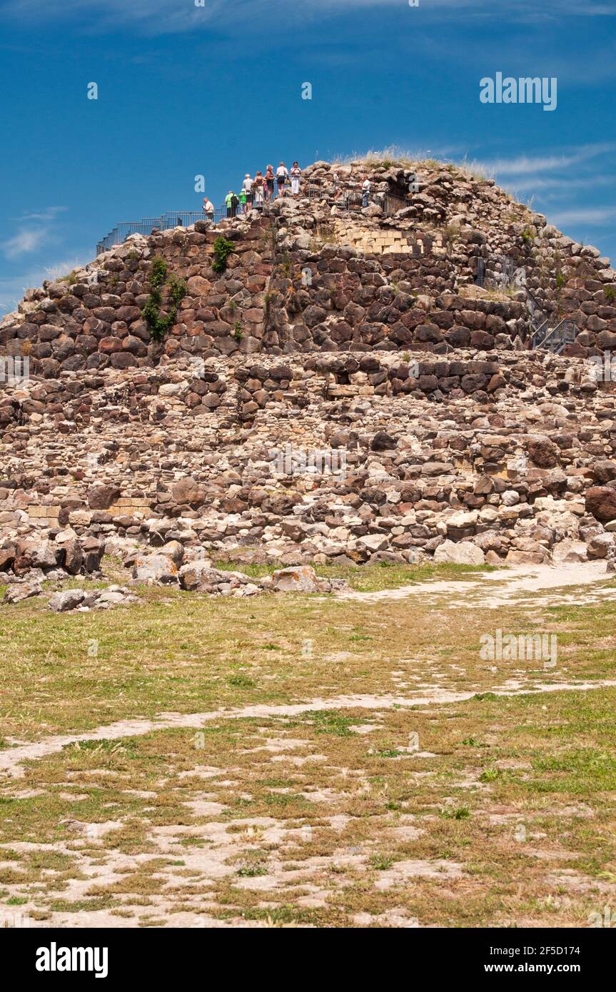 Barumini, Sardinia, Italy. View of archeological nuragic complex of Su ...