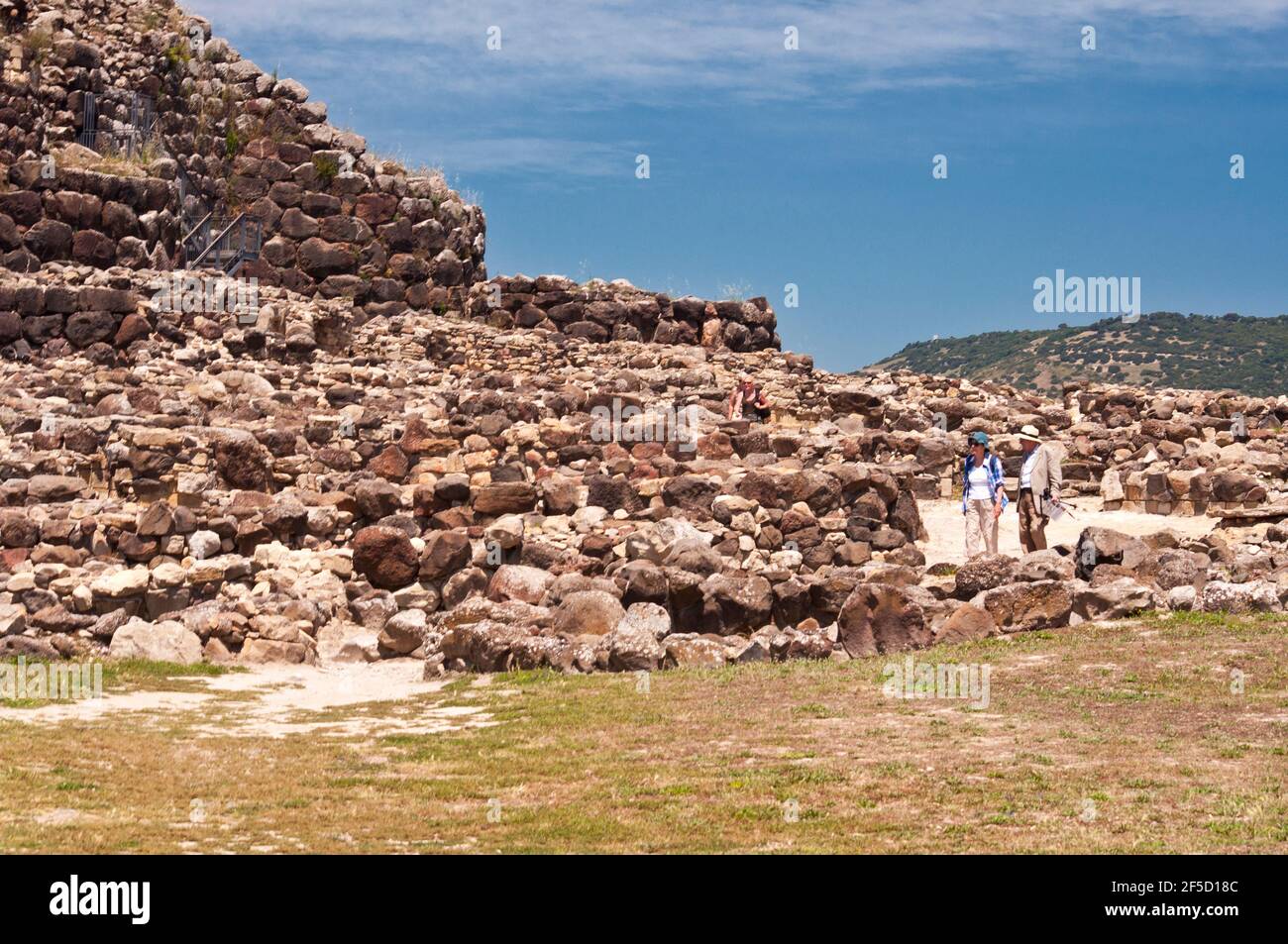 Barumini, Sardinia, Italy. View of archeological nuragic complex of Su ...