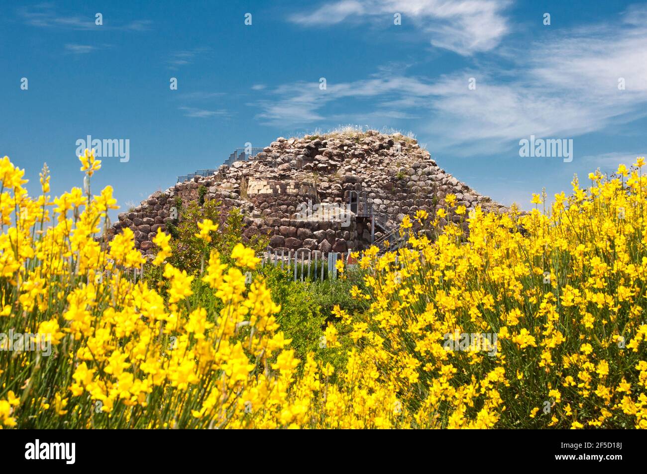 Barumini, Sardinia, Italy. View of archeological nuragic complex of Su ...