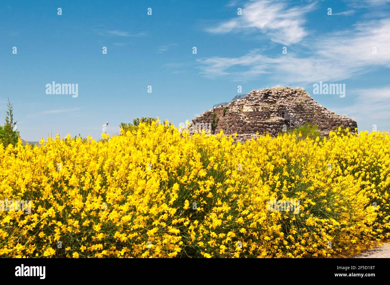 Barumini, Sardinia, Italy. View of archeological nuragic complex of Su ...