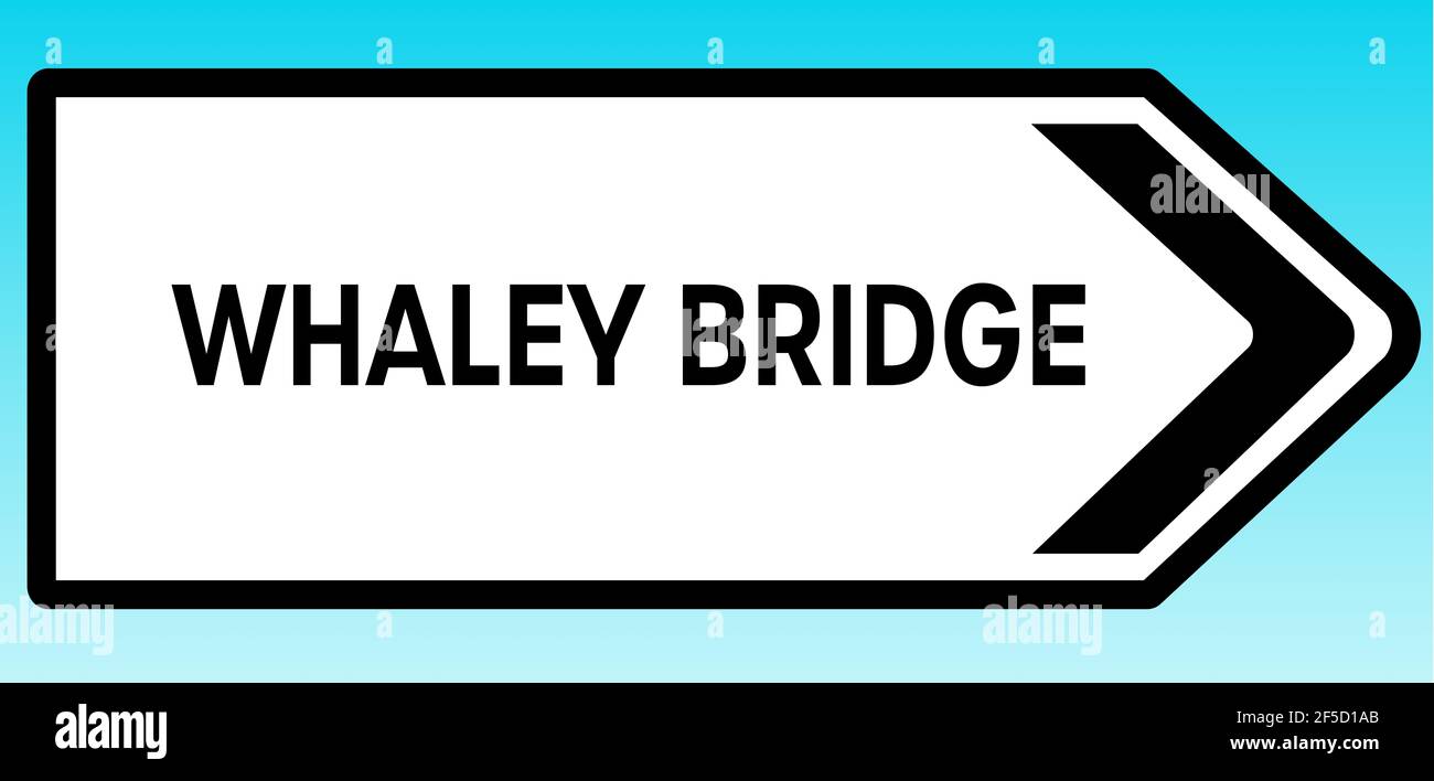A graphic illlustration of a British road sign pointing to Whaley ...