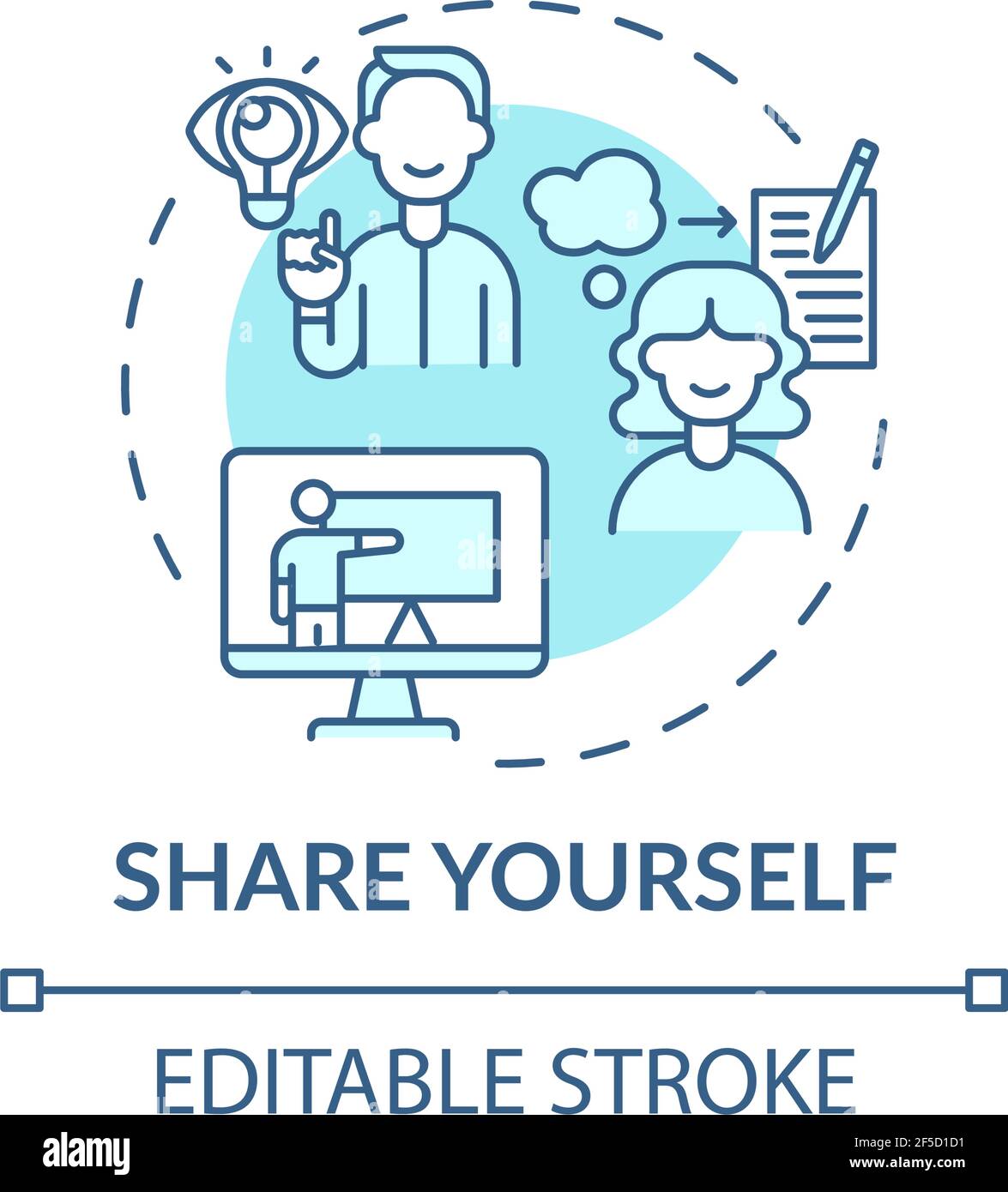 Share yourself turquoise concept icon Stock Vector Image & Art - Alamy